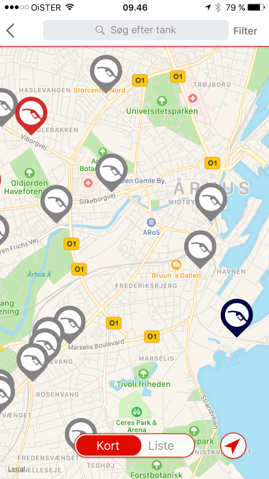 Tankstationer - find nærmeste tank | Danmarkskortet